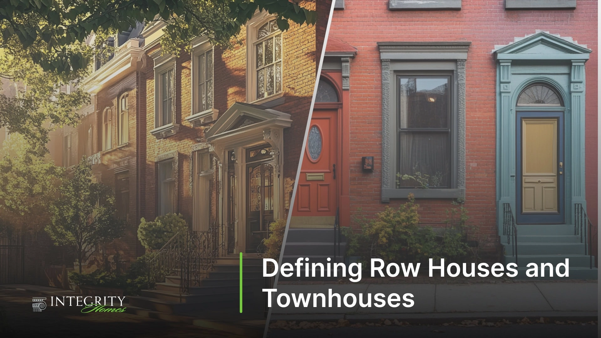 Townhouse vs Rowhouse: Understanding the Key Differences - Integrity Homes